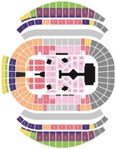 Accor Stadium Seating Map with Seat Numbers and Rows, Stadium Australia