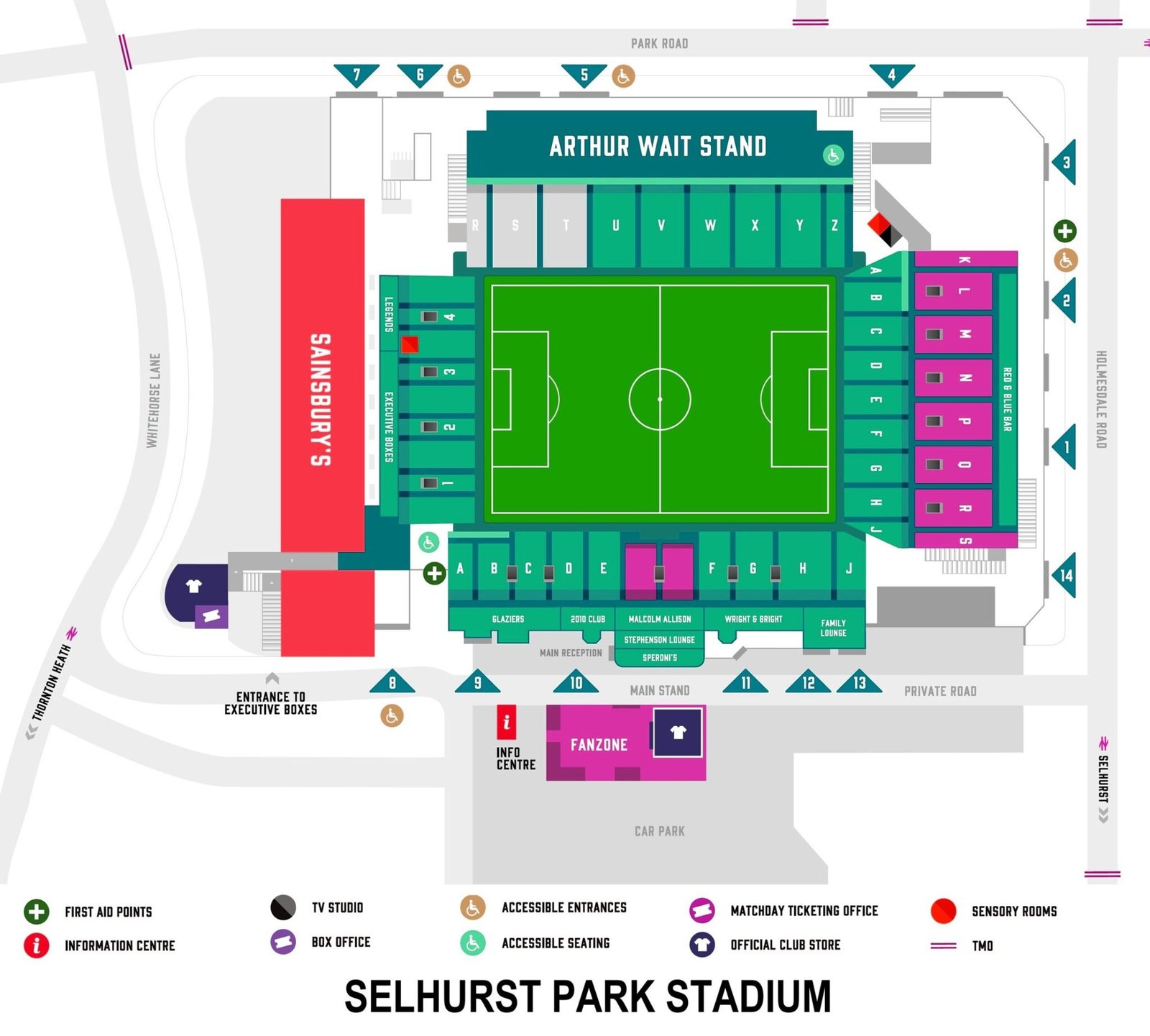 Selhurst Park Seating Plan with Seat Numbers, Crystal Palace Seating Plan