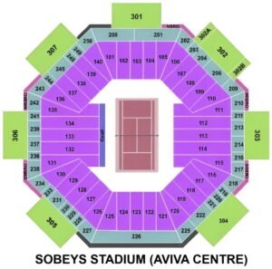 Sobeys Stadium Seating Chart with Seat Numbers and Rows