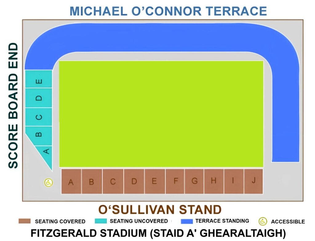 Fitzgerald Stadium Seating Chart with Seat Numbers and Rows 2025