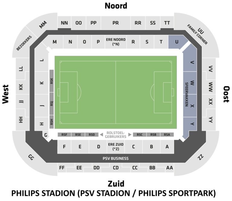 Philips Stadion Seating Plan, Zach Bryan Seat Map, Best Seats, Parking