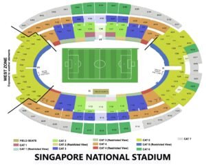 Singapore National Stadium Seating Chart with Rows and Seat Numbers 2025