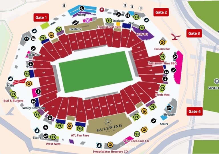 Mercedes Benz Stadium Seating Chart with Seat Numbers - Best Seats ...