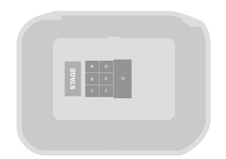 Coventry Building Society Arena Seating Plan with Seat Numbers and Rows