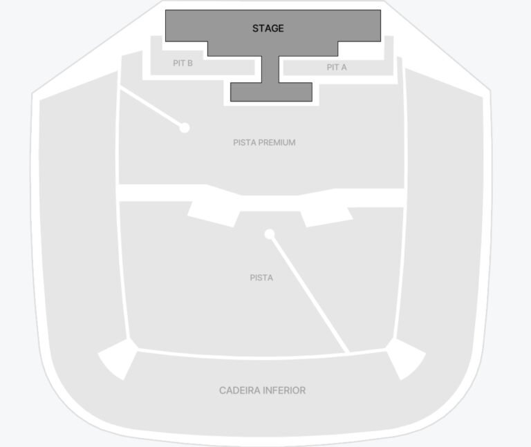 Arena BRB Mané Garrincha Seating Plan with Seat Numbers and Rows
