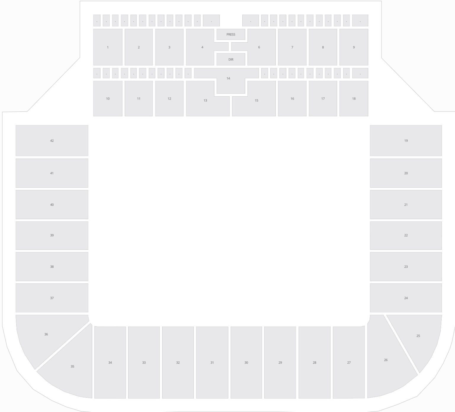 Bet365 Stadium Seating Plan with Seat Numbers and Rows