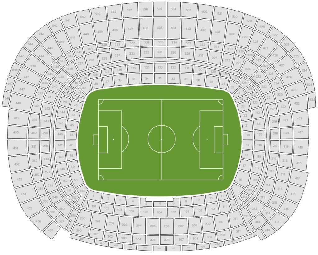 Camp Nou Seating Chart with Seat Numbers and Rows Barcelona La Liga