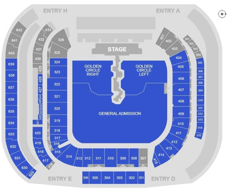 Eden Park Seating Plan, Eden Park Seating Map with Seat Numbers