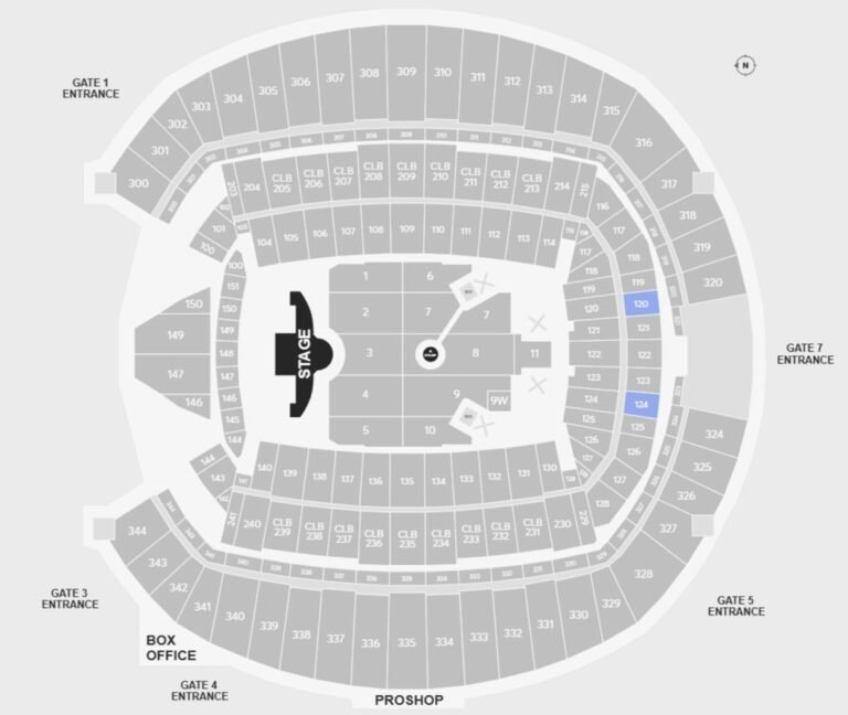 Lumen Field Seating Chart with Seat Numbers and Rows