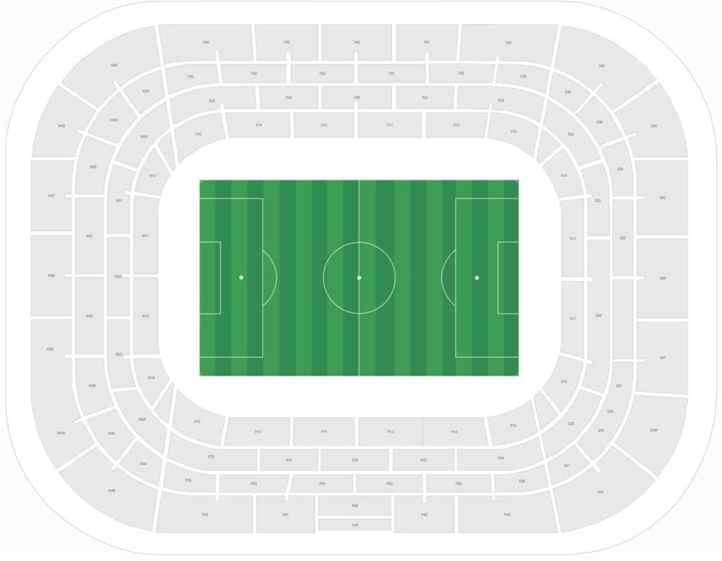 Ramón Sánchez Pizjuán Stadium Seating Plan, Sevilla La Liga Map