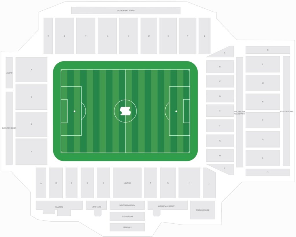 Selhurst Park Seating Plan with Seat Numbers, Crystal Palace Seating Plan