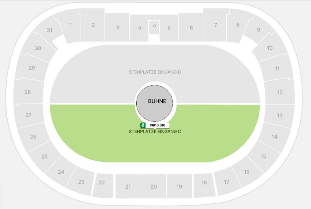 Letzigrund Stadium Seating Plan with Seat Numbers and Rows - Letzi