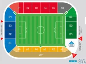 Swissporarena Seating Plan with Seat Numbers and Rows