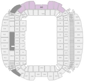 Sydney Allianz Stadium Seating Map with Seat Numbers and Rows