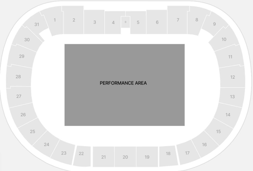 Letzigrund Stadium Seating Plan with Seat Numbers and Rows - Letzi
