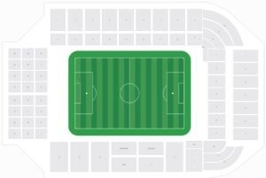 Turf Moor Seating Plan with Seat Numbers and Rows