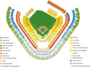 Angel Stadium Seating Chart with Seat Numbers and Rows, Angels Seating Map