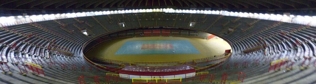 Mineirinho Arena Seating Plan with Seat Number and Rows