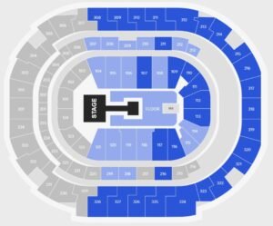American Airlines Center Seating Chart with Seat Numbers and Rows