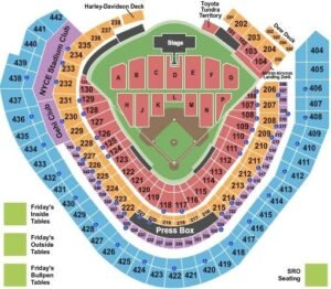 American Family Field Seating Chart with Seat Numbers and Rows