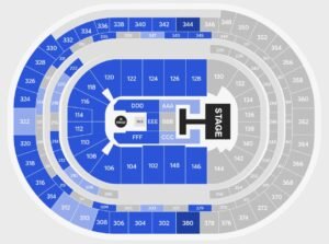 Ball Arena Seating Chart with Seat Numbers and Rows