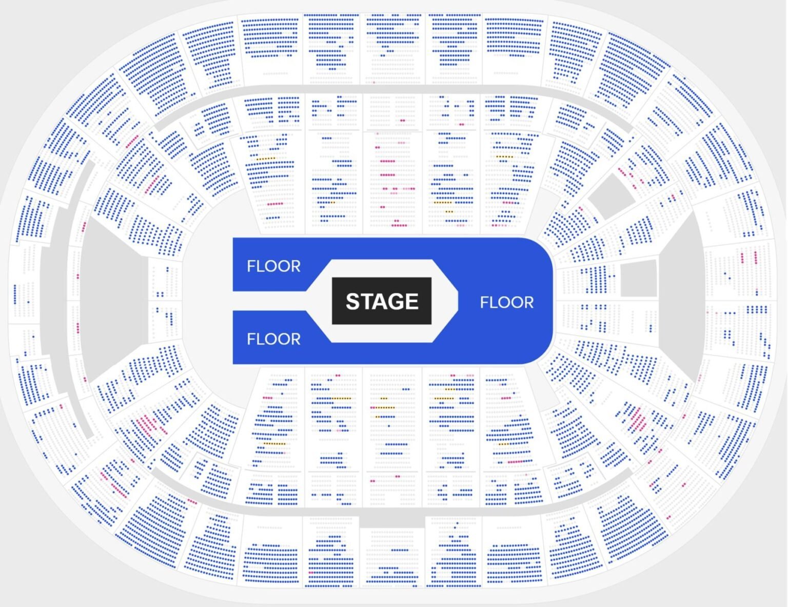 Enterprise Center Seating Chart with Seat Numbers and Rows
