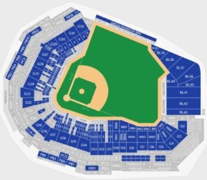 Fenway Park Seating Chart with Seat Numbers and Rows, Red Sox Seat Map