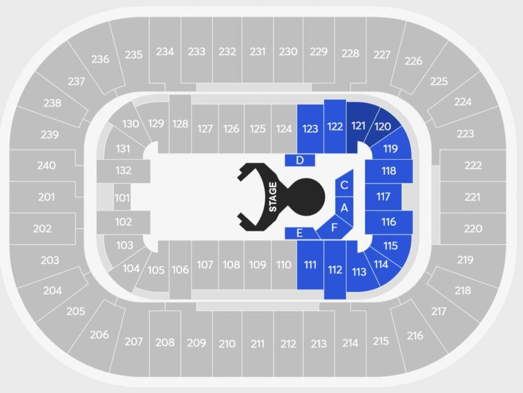First Horizon Coliseum Seating Chart with Seat Numbers and Rows