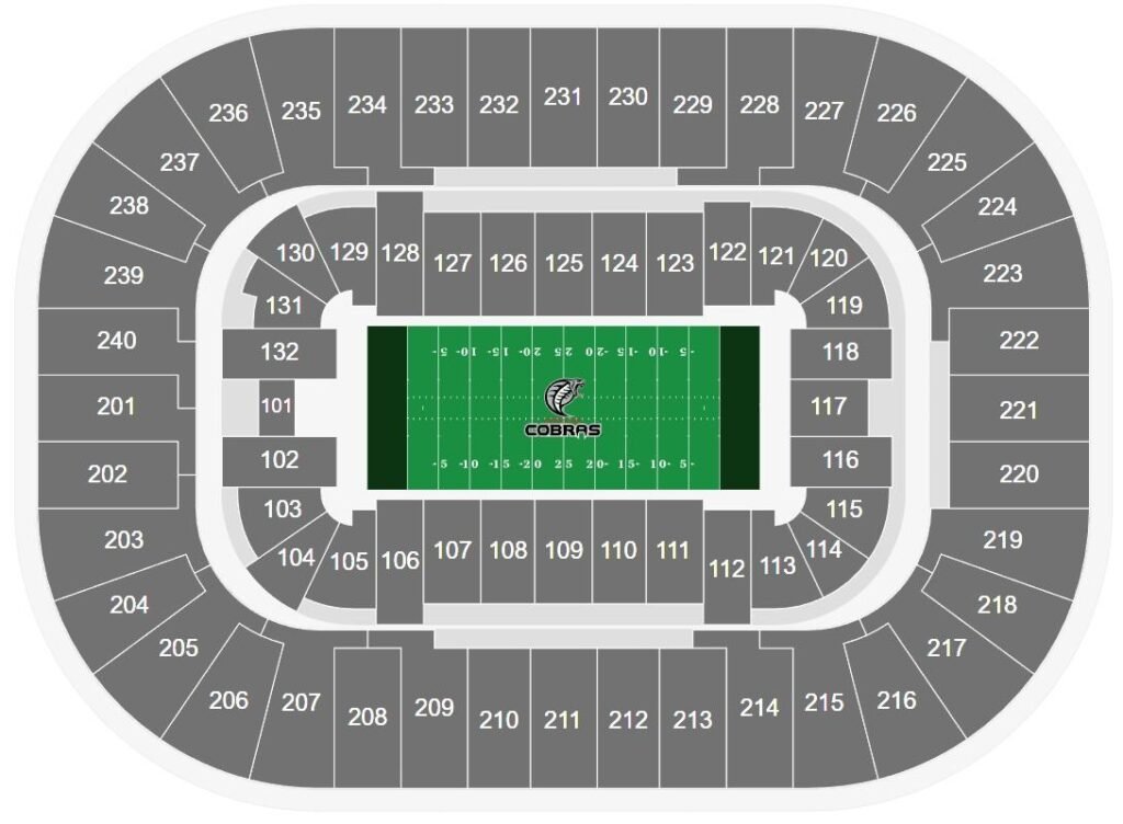 First Horizon Coliseum Seating Chart with Seat Numbers and Rows