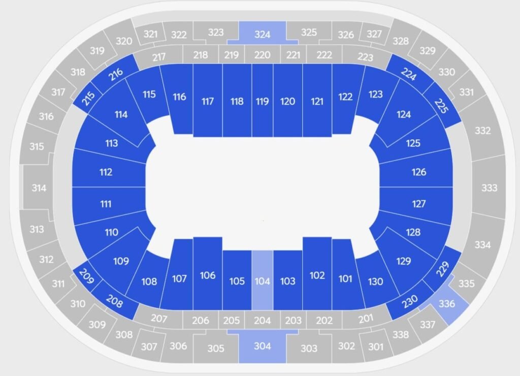Lenovo Center Seating Chart with Seat Numbers and Rows