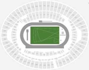 London Stadium Seating Plan with Seat Numbers and Rows