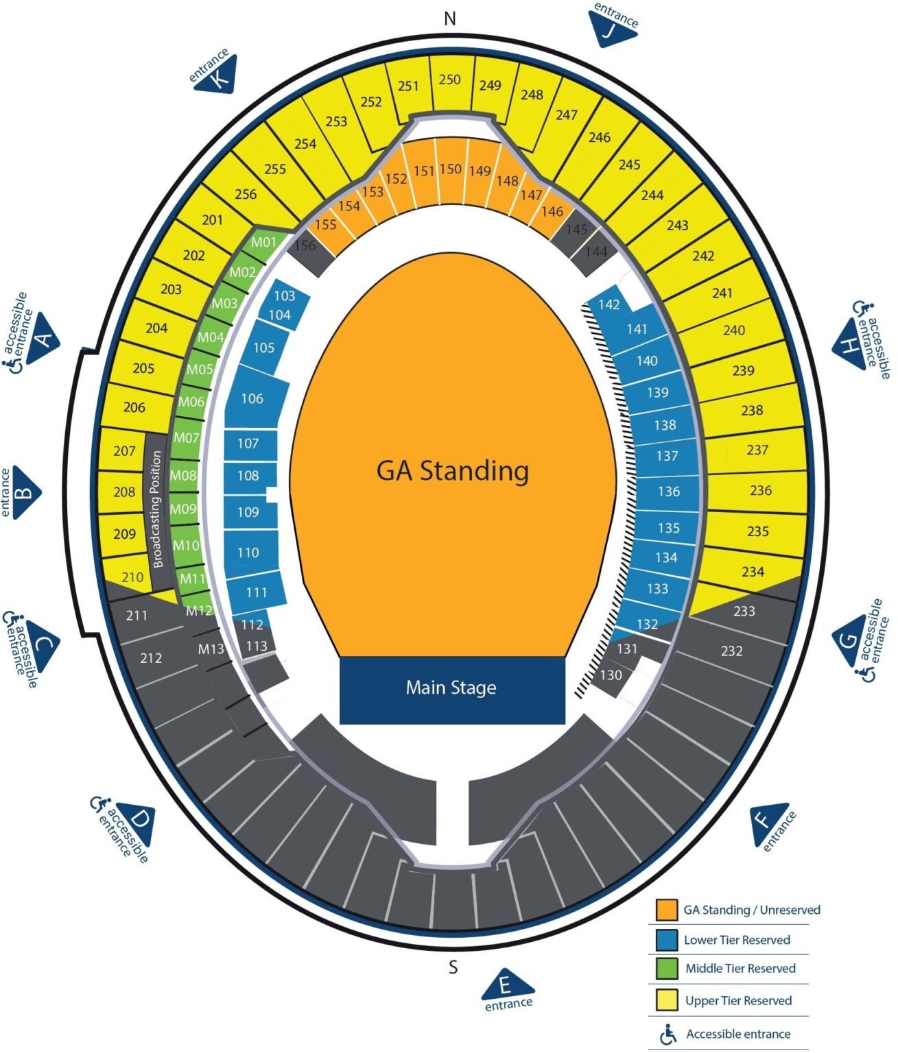 London Stadium Seating Plan with Seat Numbers - Best Seats, Events