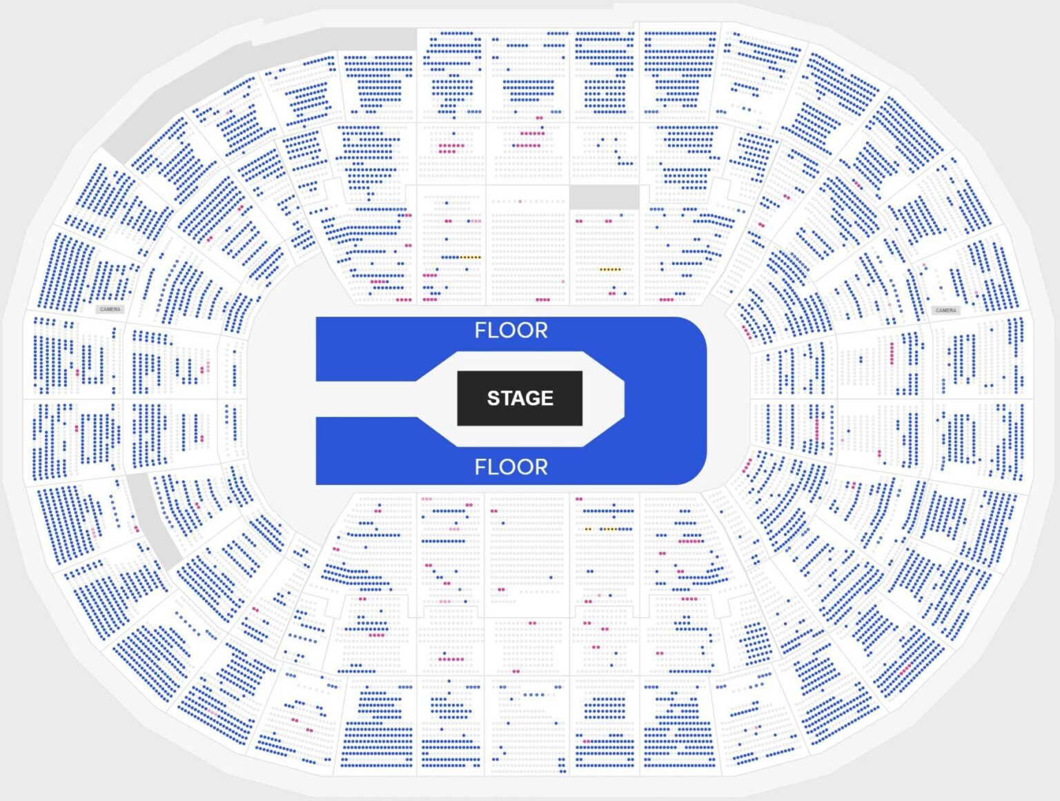 Moda Center Seating Chart with Seat Numbers and Rows