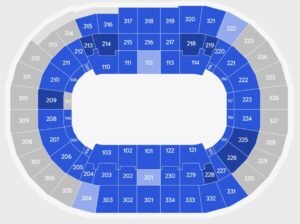 Moda Center Seating Chart with Seat Numbers and Rows