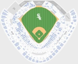 Rate Field Seating Chart with Seat Numbers and Rows, Chicago White Sox Map
