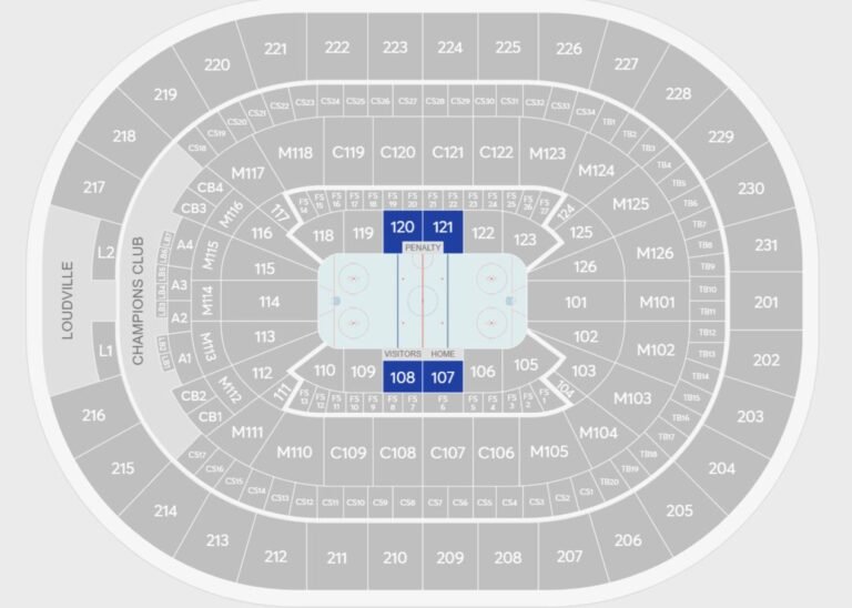 Rocket Arena Seating Chart with Seat Numbers and Rows