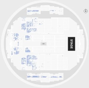 Tacoma Dome Seating Chart with Seat Numbers and Rows