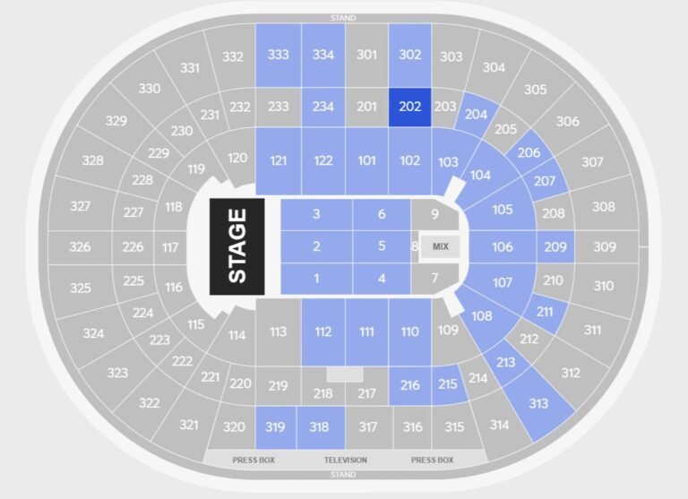 United Center Seating Chart with Seat Numbers and Rows 2026