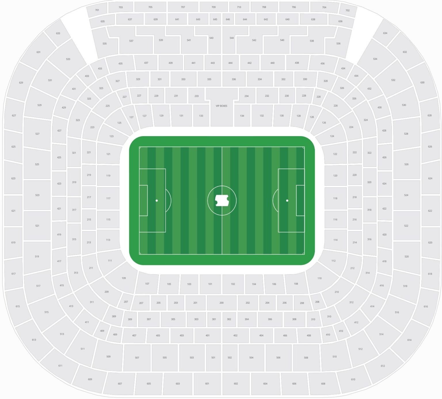Estadio Santiago Bernabéu Seating Chart with Seat Numbers - Best Seats