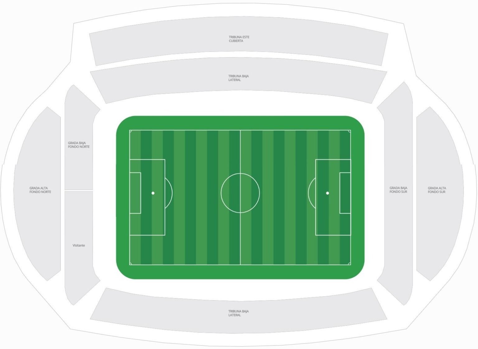 Estadio Coliseum Seating Map with Rows, Getafe CF La Liga Seat Map