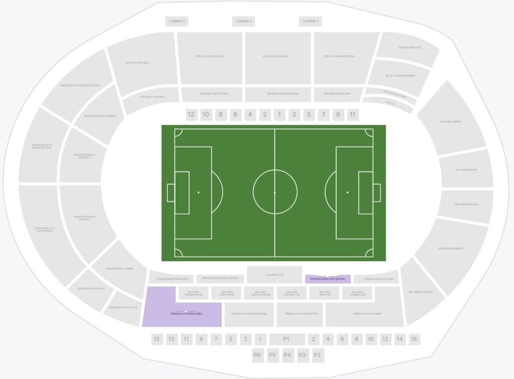 Balaídos Stadium Seating Plan with Seat Numbers, Celta Vigo La Liga ...