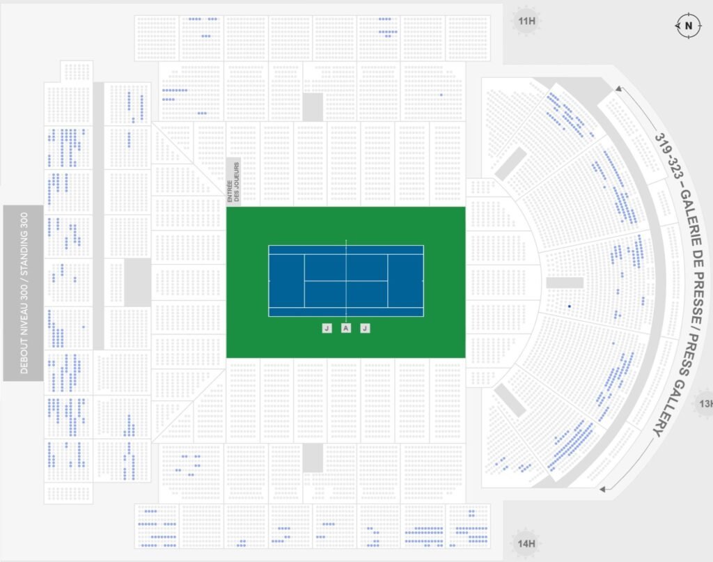 IGA Stadium Seating Chart with Seat Numbers and Rows