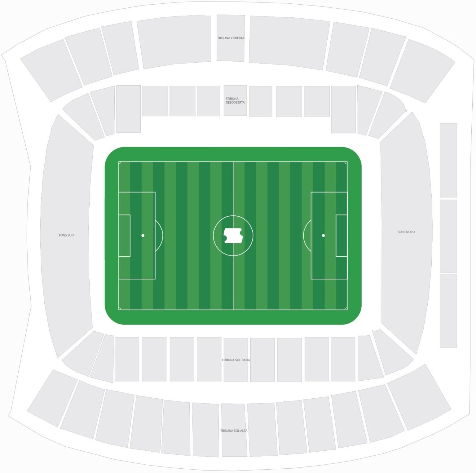 Estadi Mallorca Son Moix Seating Plan with Seat Numbers, RCD Mallorca ...