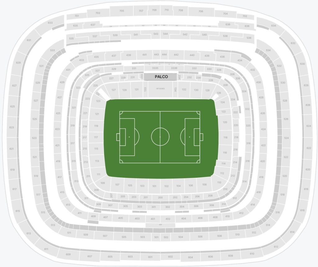 Estadio Santiago Bernabéu Seating Chart with Seat Numbers - Best Seats