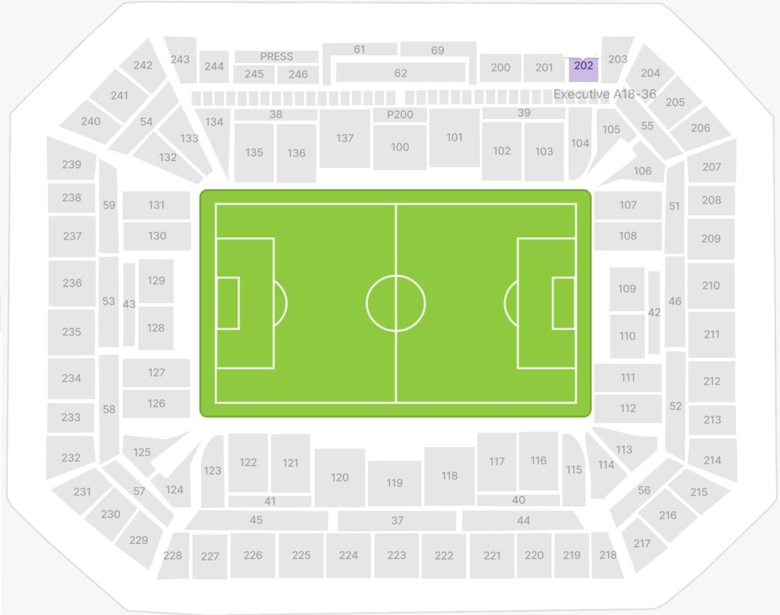 RCDE Stadium Seating Map with Rows and Seat Numbers, Espanyol Seat Map