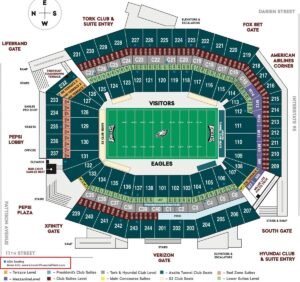 Lincoln Financial Field Seating Chart with Seat Numbers - Best Seats ...