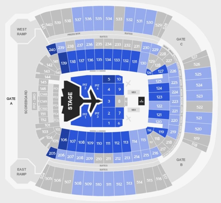 Acrisure Stadium Seating Chart with Seat Numbers, Best Seats, Parking Map