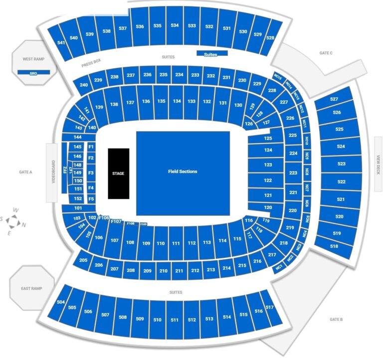 Acrisure Stadium Seating Chart with Seat Numbers, Best Seats, Parking Map