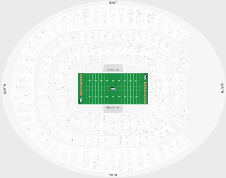 Empower Field at Mile High Seating Chart with Seat Numbers