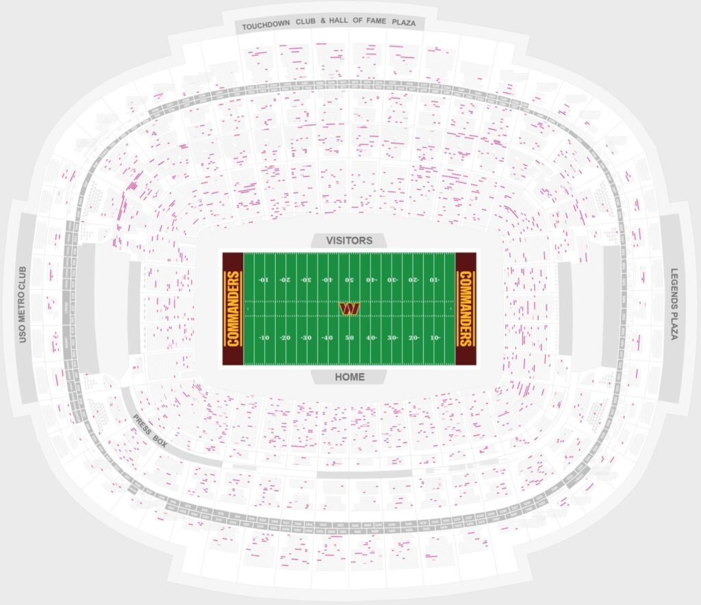 Northwest Stadium Seating Chart, Best Seats, Parking Map, Events
